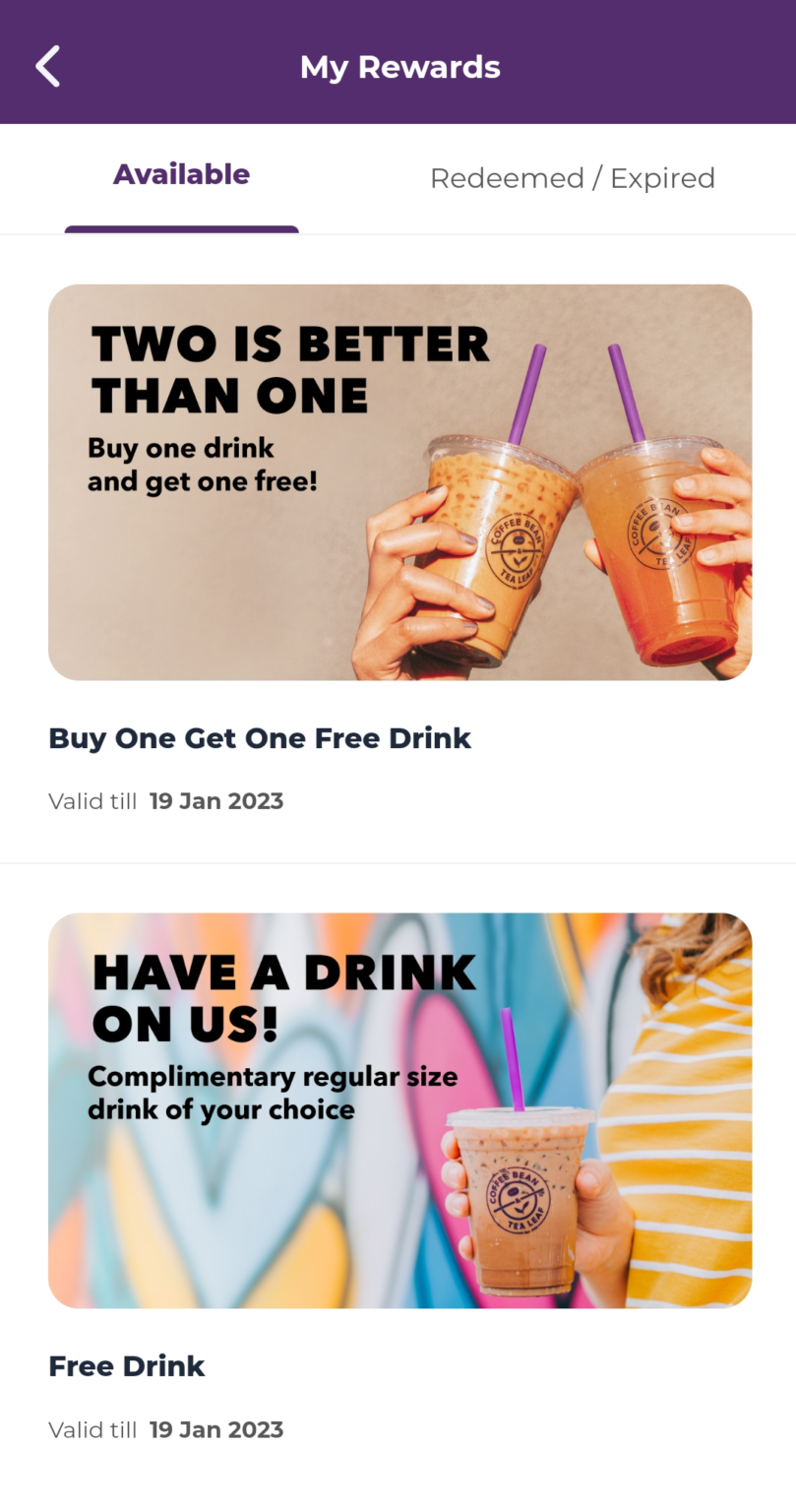 (Free 150 points & 1 drink) The Coffee Bean & Tea Leaf Referral Code ...